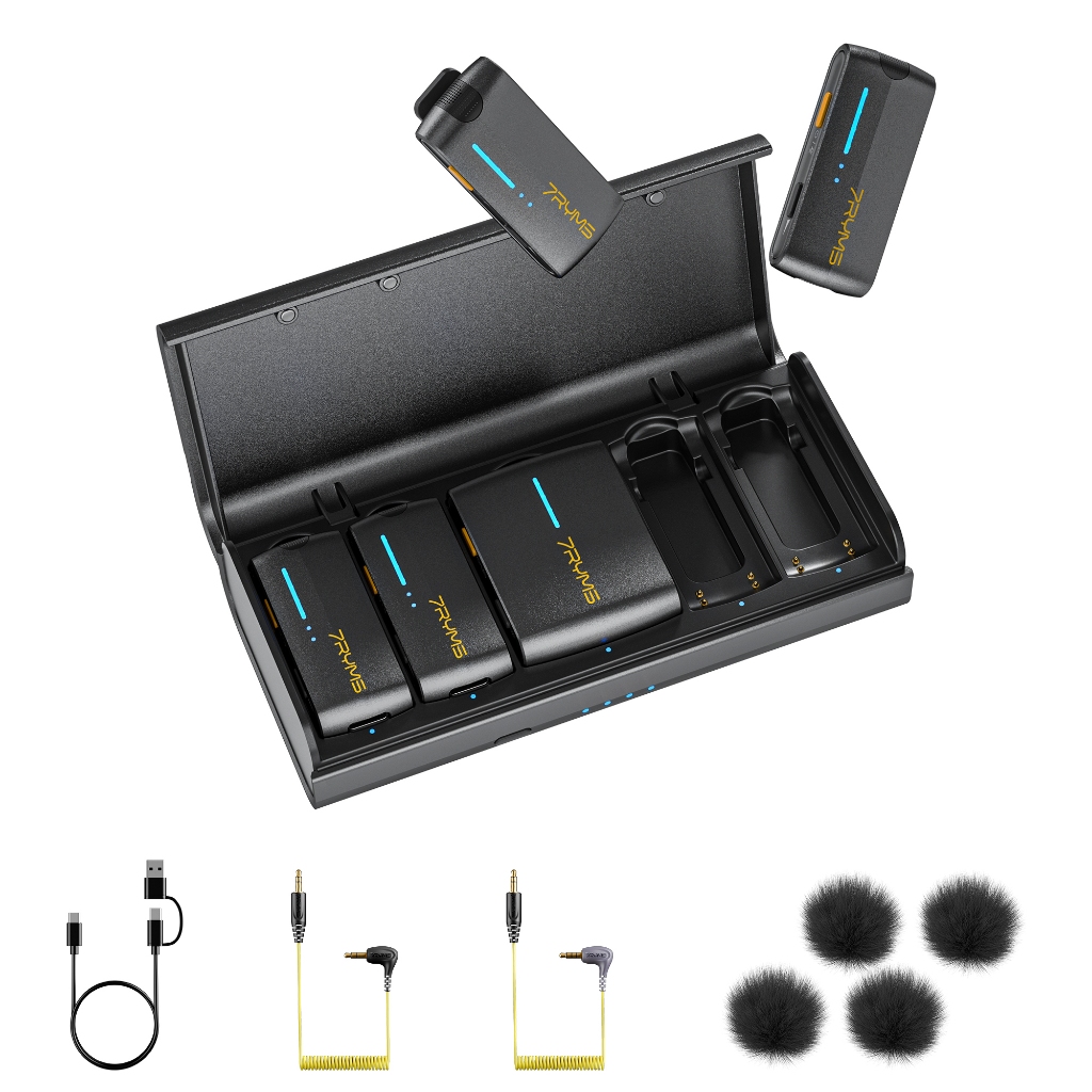 7RYMS iRay DW40 Four-channel Mini Wireless Microphone 4 Audio Tracks ...