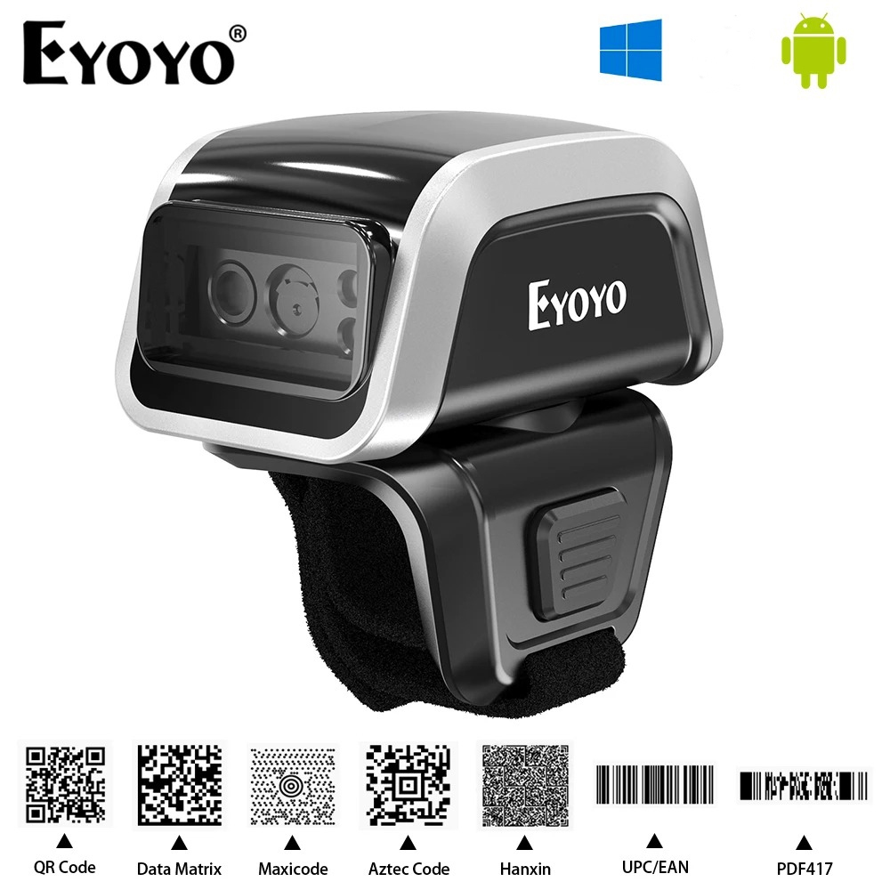 Eyoyo Mini 1D&2D QR Image Reader Auto-sense Screen Scanning Wearable ...