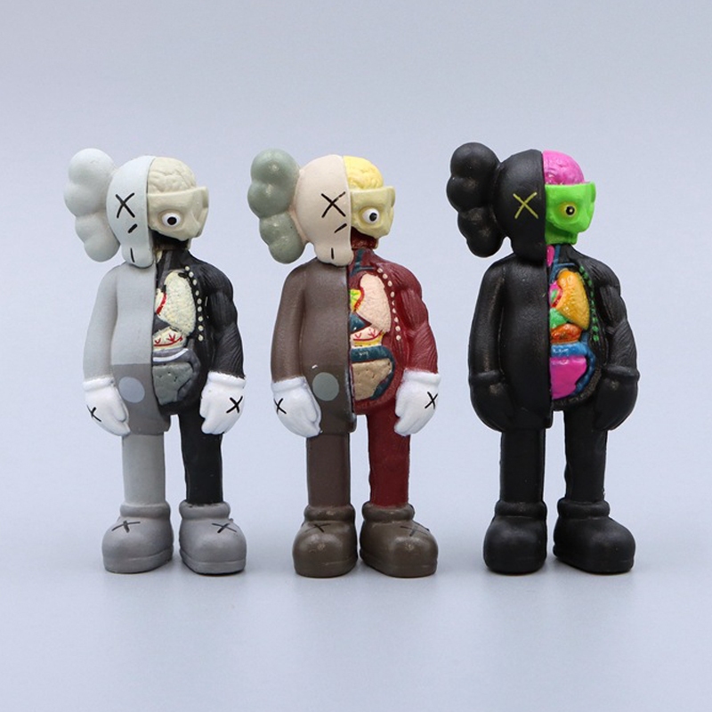 1Pcs 5.3cm Fashion Style KAWS XX Eyes Human Anatomy PVC Action Figure ...