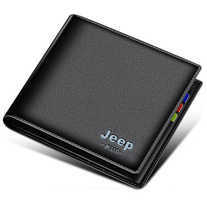 Men's casual short wallet ultra-thin foldable card holder business ...
