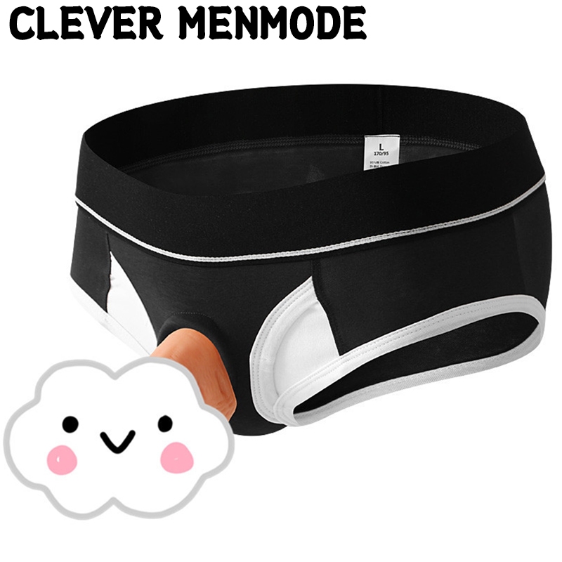【CLEVER-MENMODE】Sexy Men's Underwear Front Pocket Silicone Rings Hollow Out Briefs For Men Wide ...