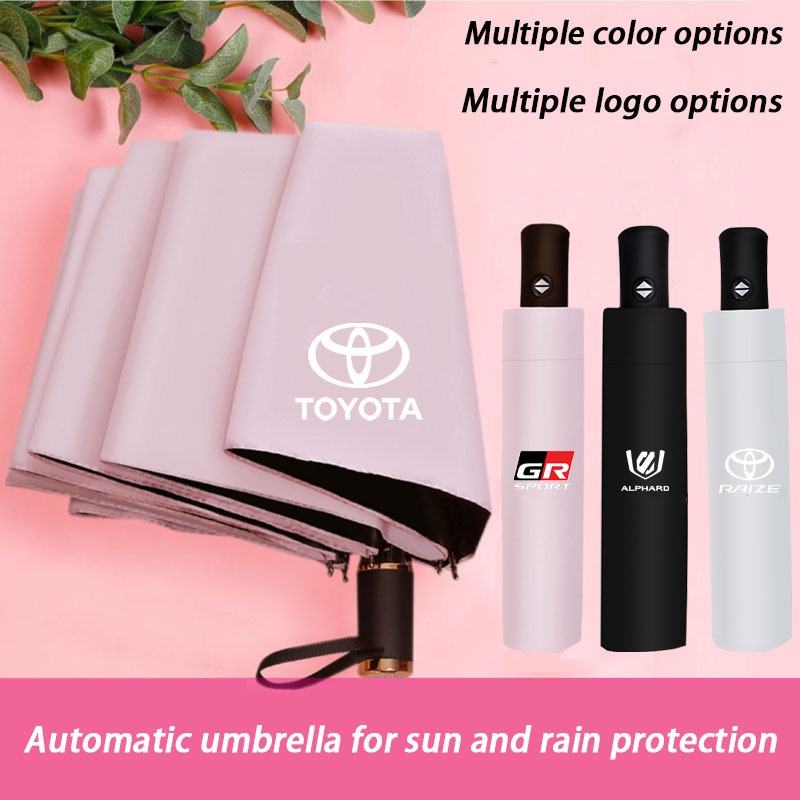 Toyota Car UV black rubber sun umbrella rain and rain protection UV ...