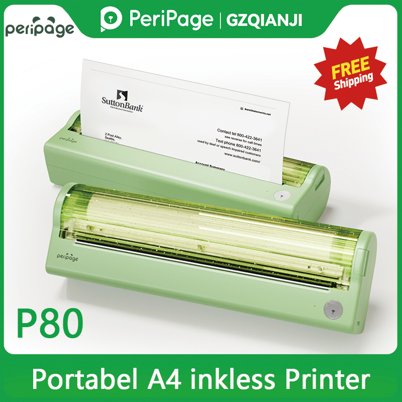 Peripage P80 Inkless A4 Thermal Printer File Image Label Web Office ...