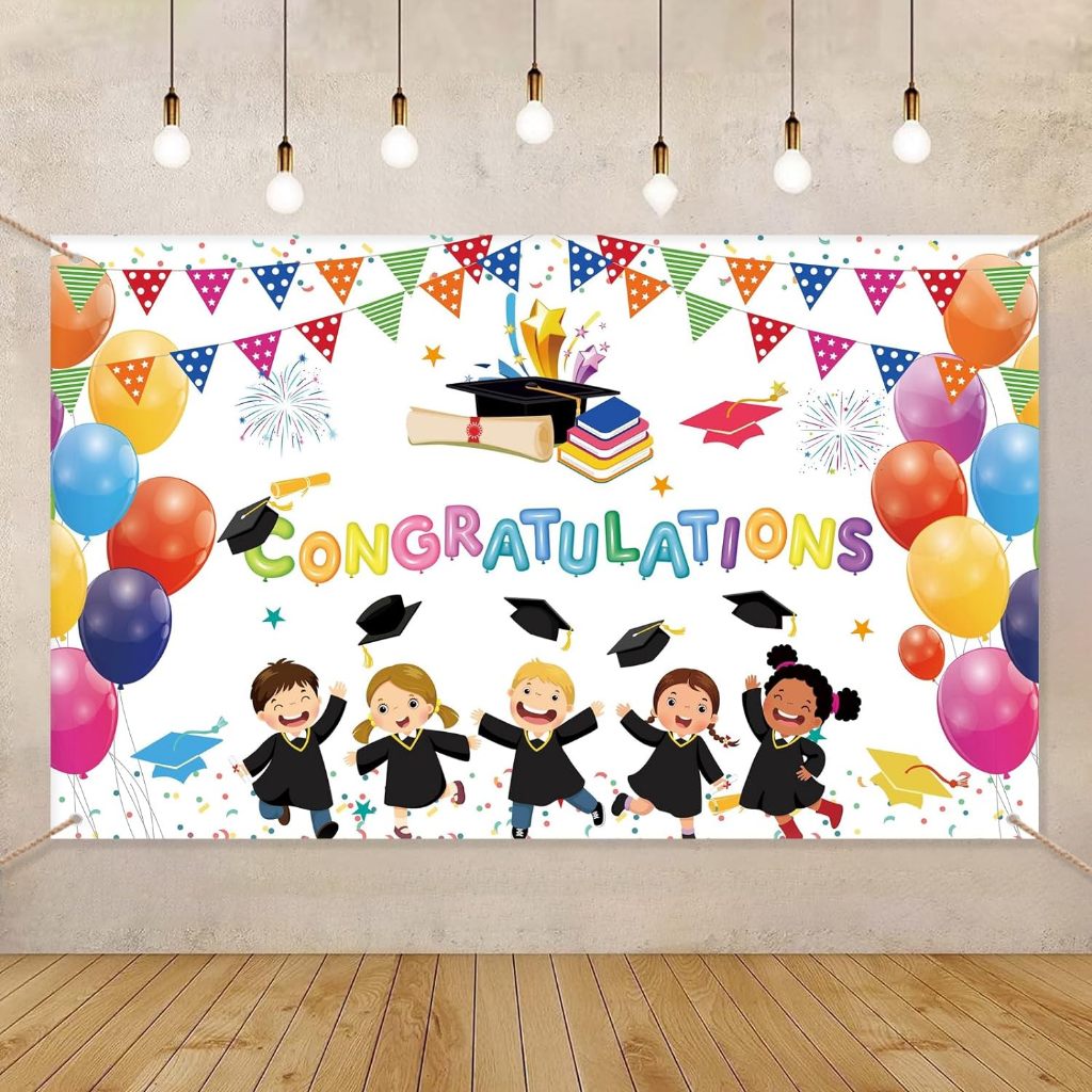 Kindergarten Graduation Banner Party Decorations Class of 2024 ...