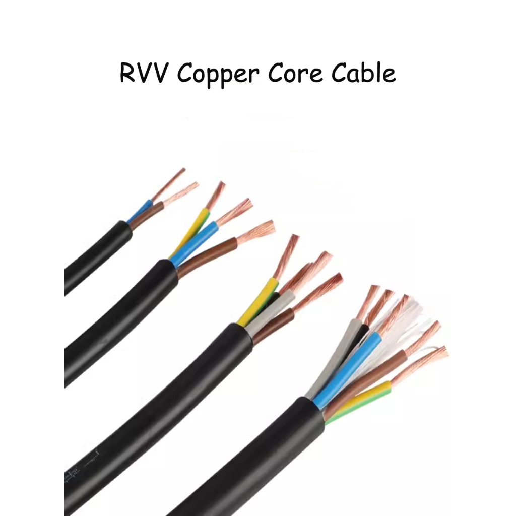 RVV Sheath Cable 22AWG/20AWG/18AWG/17AWG 2 3 4 5 6 7 8 10 Cores PVC ...