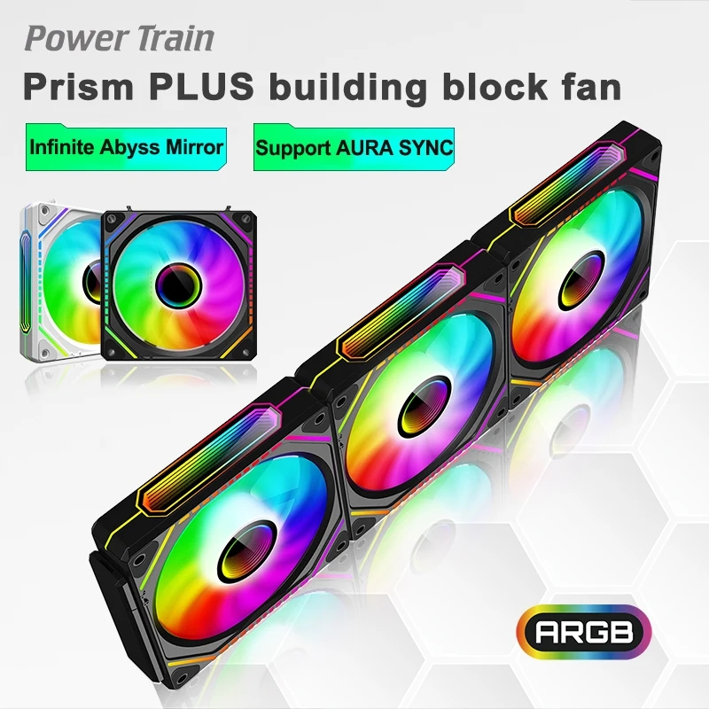 Power Train Prism PLUS Building Block Fan 5V/3PIN ARGB CPU Cooling Fan ...