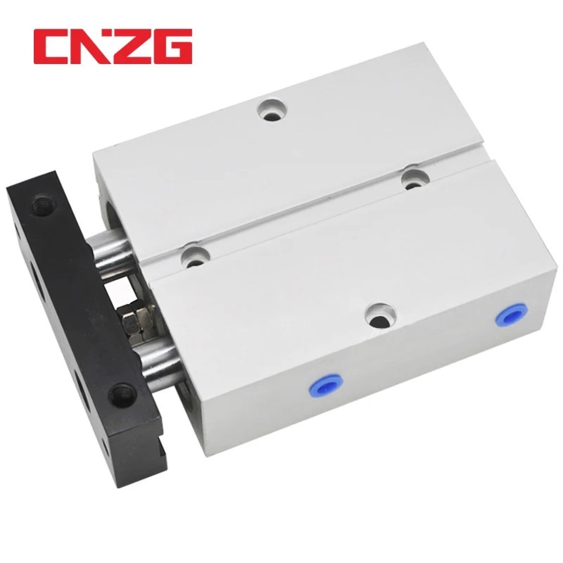 TN bore25mm Cylinder High Thrust Thin Type Double Acting Dual-axle ...