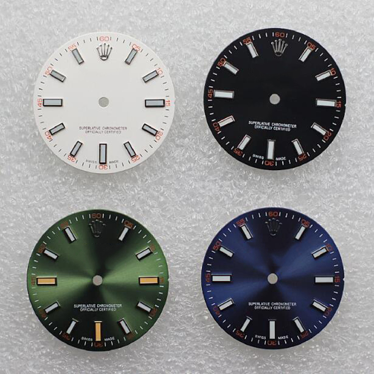 ETA2824 Dial 8215 Mechanical Watch Upgrade Plate Blue Green Luminous ...