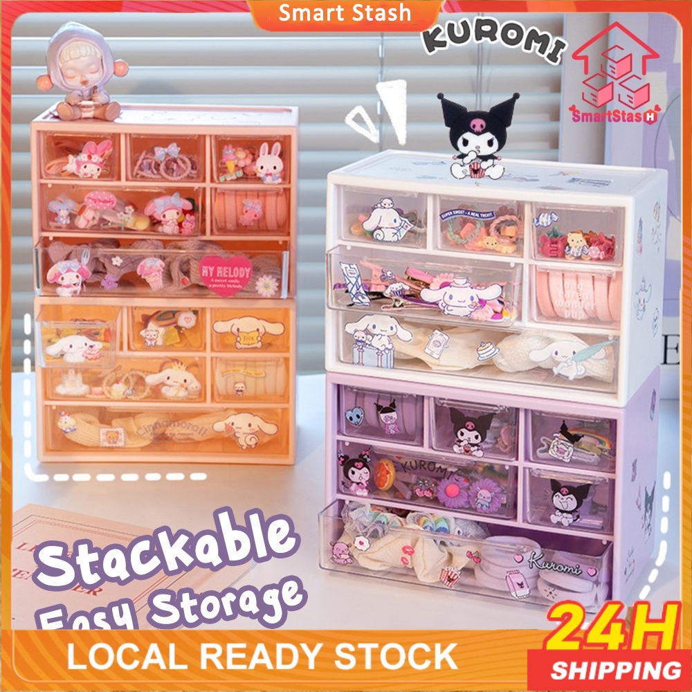 Storage Box Kuromi Desk Organizer Bedroom Dormitory Drawer Compartment ...