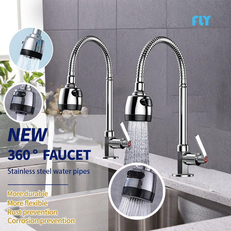 304 kitchen faucet pull out sink wall mounted faucet with nozzle ...