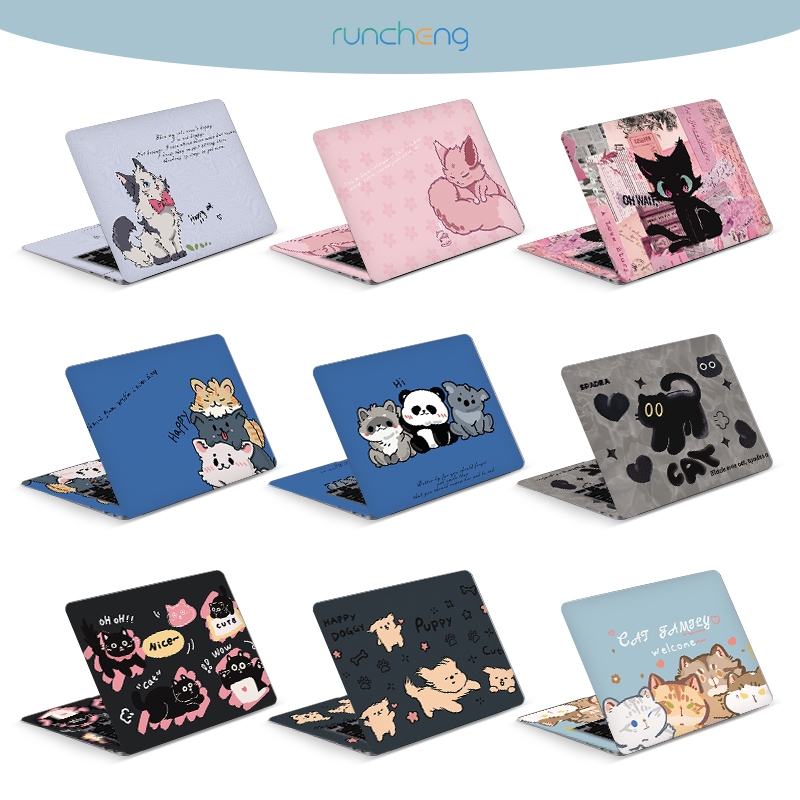 【2pcs】Laptop Cover Sticker Cute Original Hand-Painted Animal Design ...