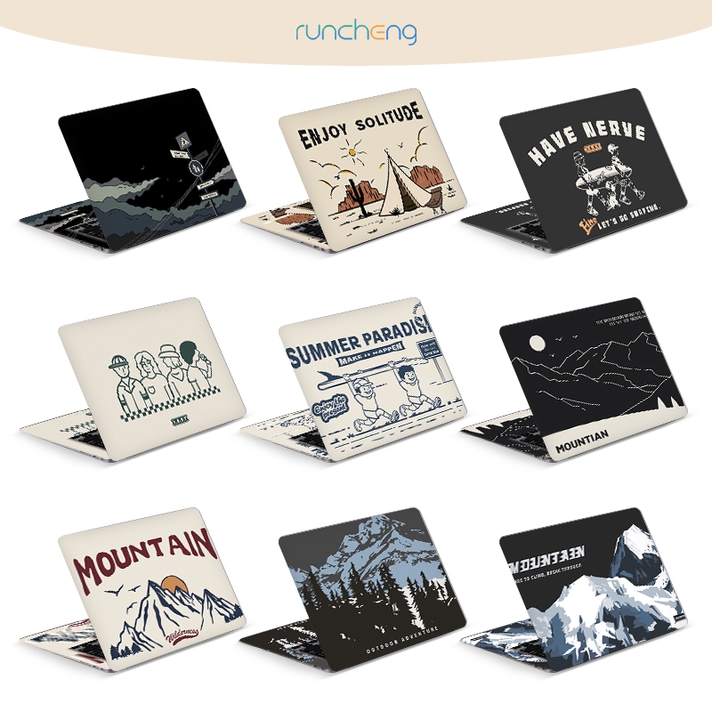 【2pcs】Laptop Cover Sticker Unique Illustration Cool Style Design Laptop ...