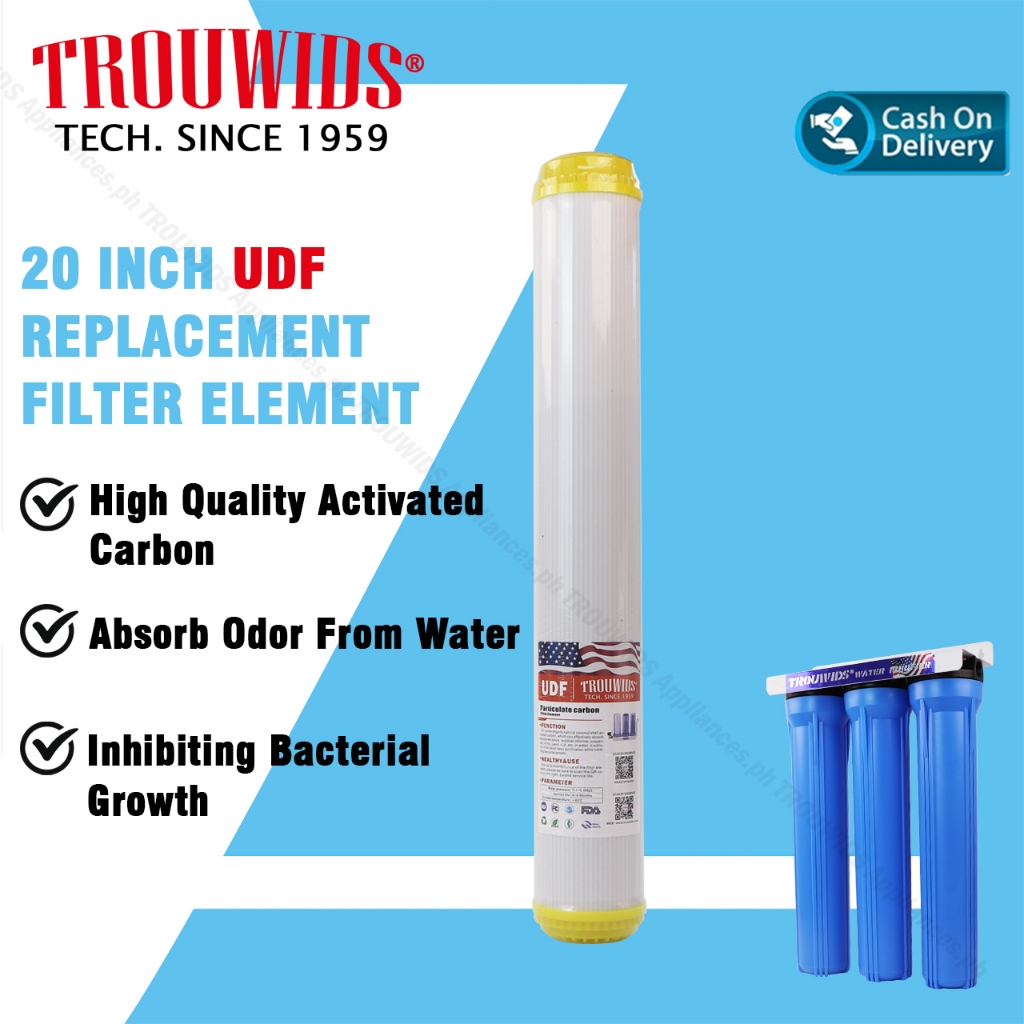 TROUWIDS 20 Inch Universal Activated Carbon Filtration UDF Filter ...