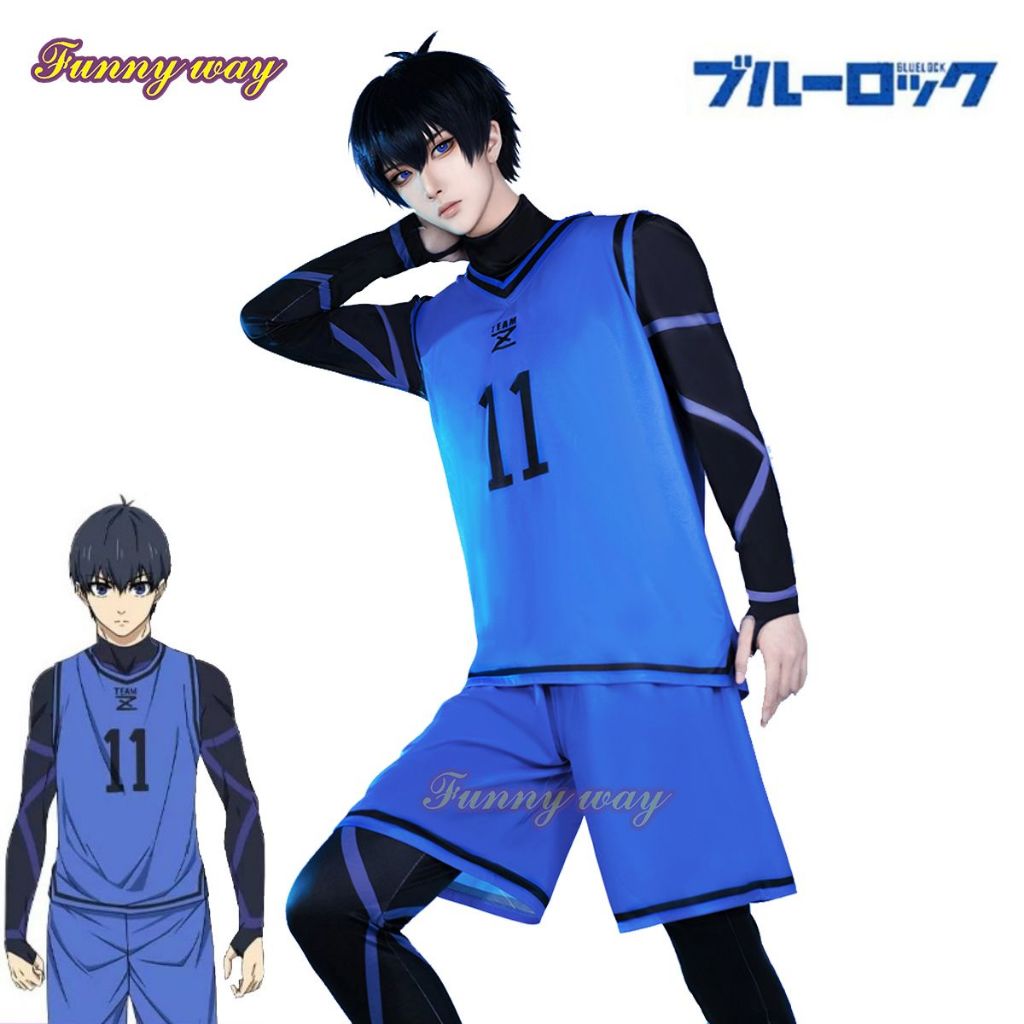 Isagi Yoichi Cosplay Costume Anime Blue Lock uniform Jersey Football ...