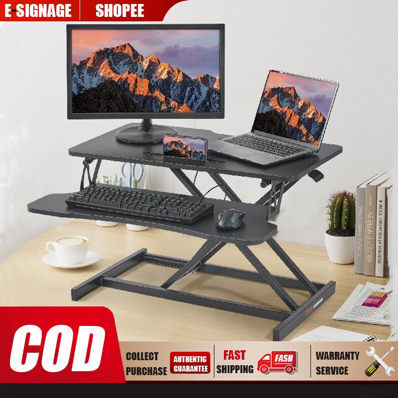 Adjustable Sitting Standing Convertible Desk Workstation Riser with ...