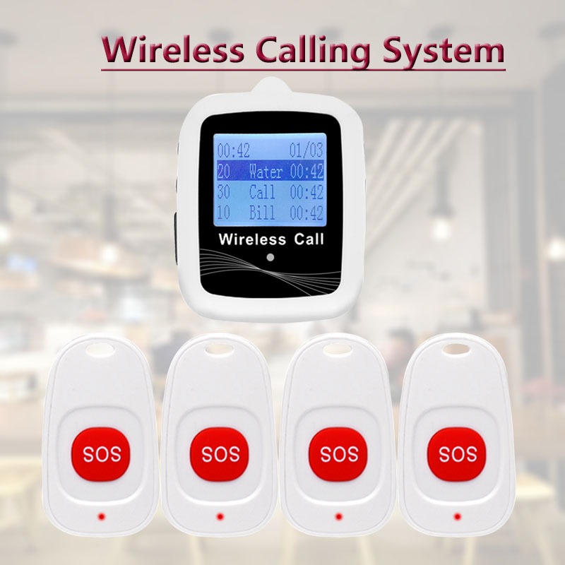 Wireless Calling System long distance transmitter wireless button ...