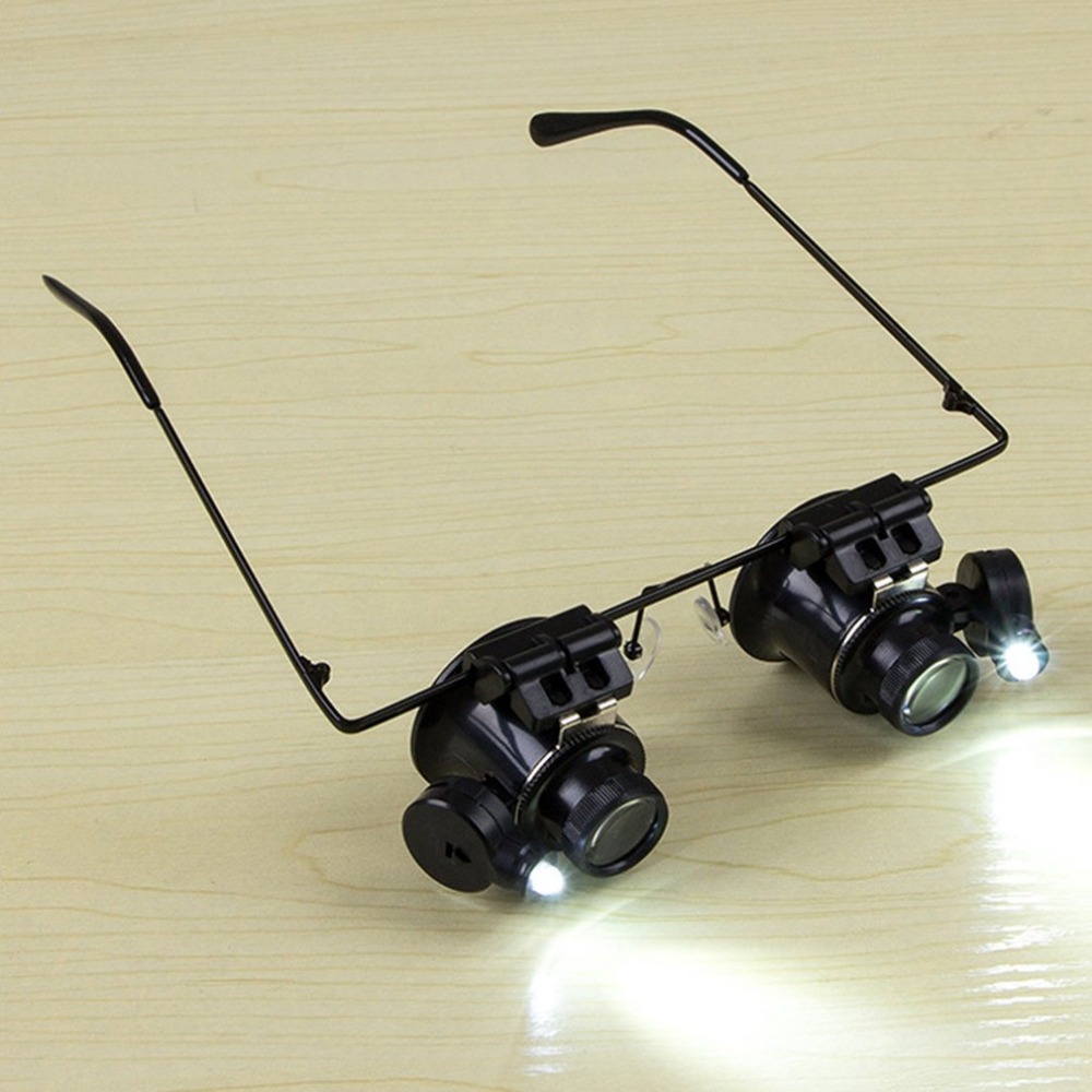 20X Glasses Type Double Eye Binocular Magnifier Watch Repair Tool ...