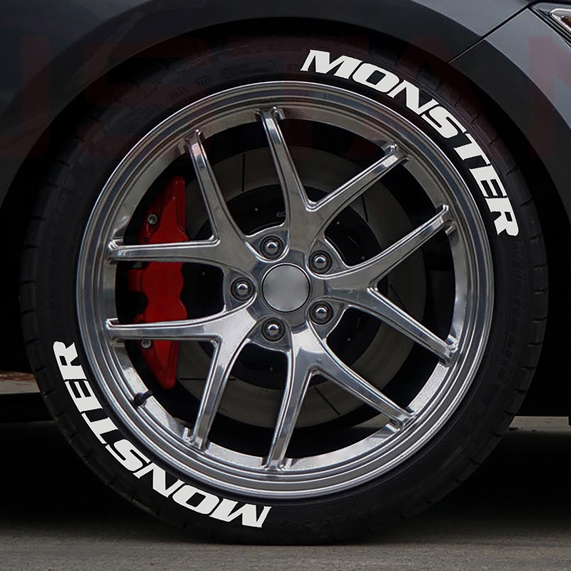Car Sticker MONSTER Stiker Tayar Kereta Tyre Sticker PVC Tire Sticker ...