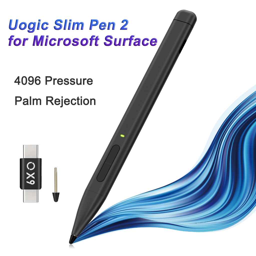 Uogic Slim Pen 2 Ultra-Thin Stylus for Microsoft Surface Rechargeable ...