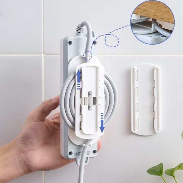 Self-adhesive Wall-mounted Non-punch Extension Holder Cable Power Board ...