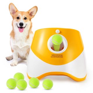Dog Automatic Ball Server Toy Tennis Machine Pinball Machine Spit Ball ...