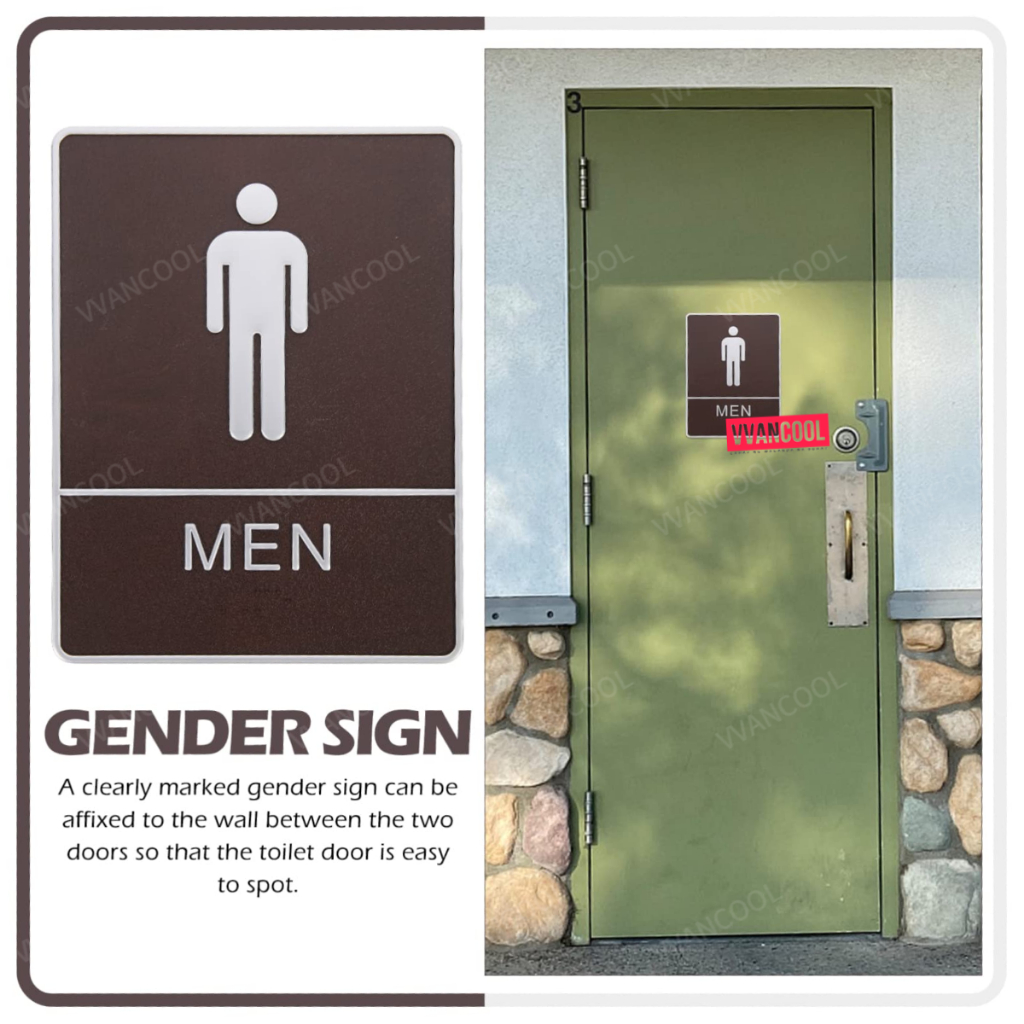 VVANCOOL Toilet Door Plate Wall Decor Toilet Signboard Washroom Sign ...