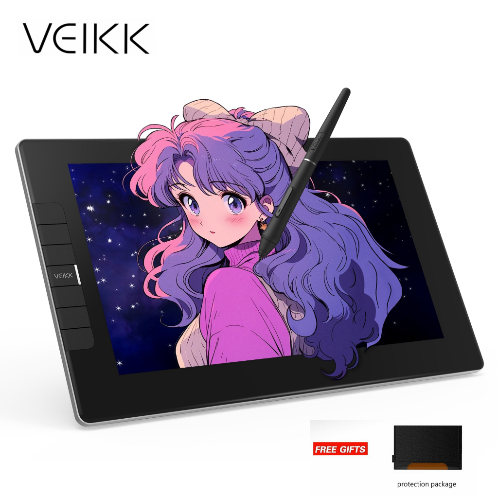 VEIKK VK1200V2 Pen display Graphic Drawing Monitor with Free Pen Holder ...