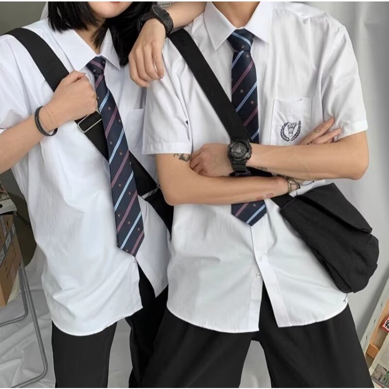 Cabin Fashion DK Uniform Short Sleeve White Couple Shirt with ...