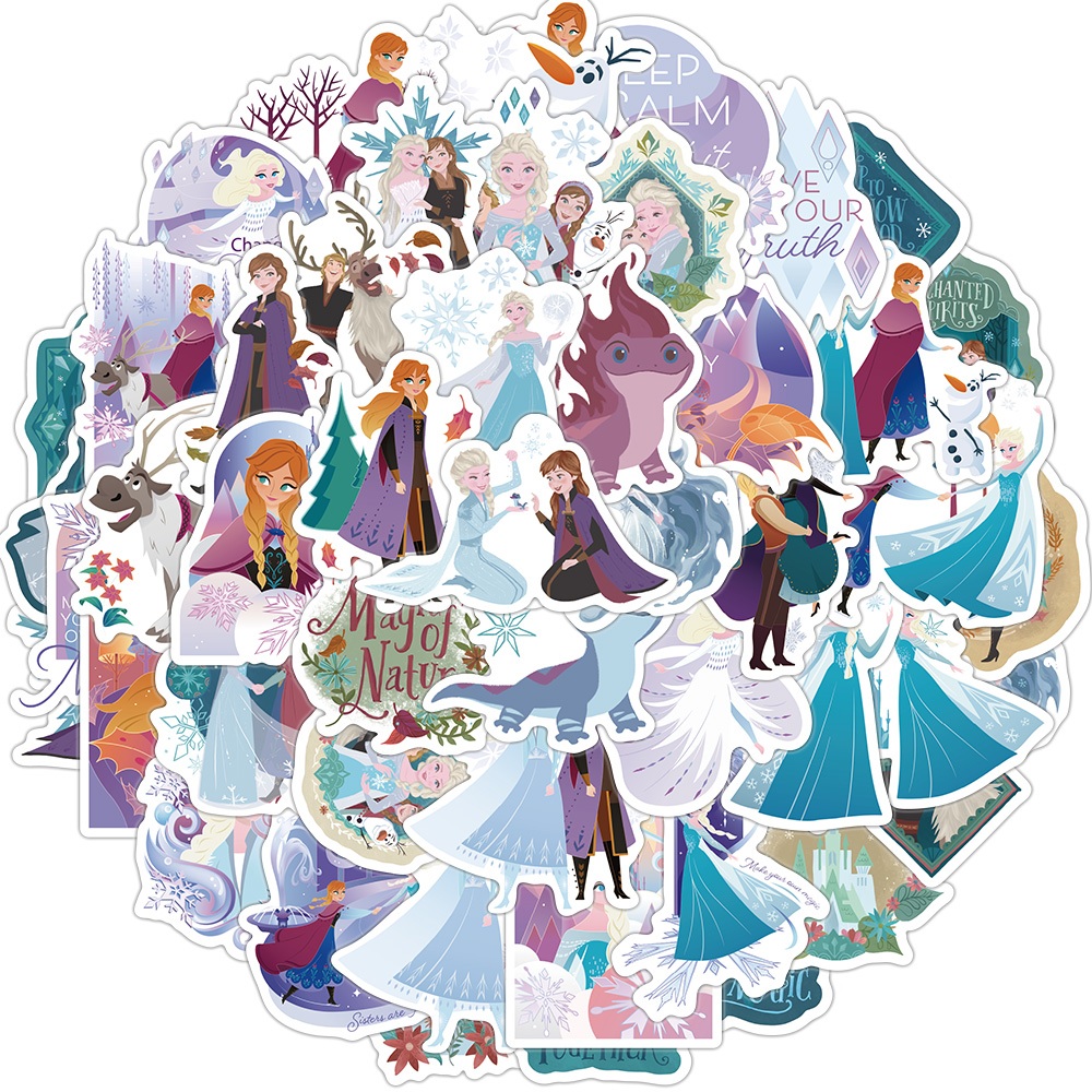 [Large Stickers]50PCS Disney Frozen Anna Elsa Movie Stickers ...