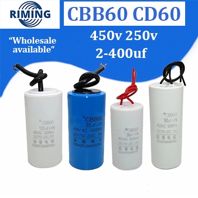 CBB60 CD60 motor water pump start capacitor 4 6 8 10 12 20 25 30 35 40UF 50UF 75UF 100UF 150UF ...