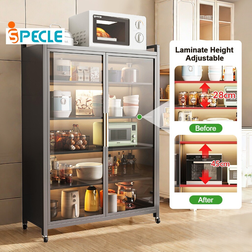 iSPECLE【Anti-cockroach】Kitchen Storage Cabinets Multifunctional lockers ...