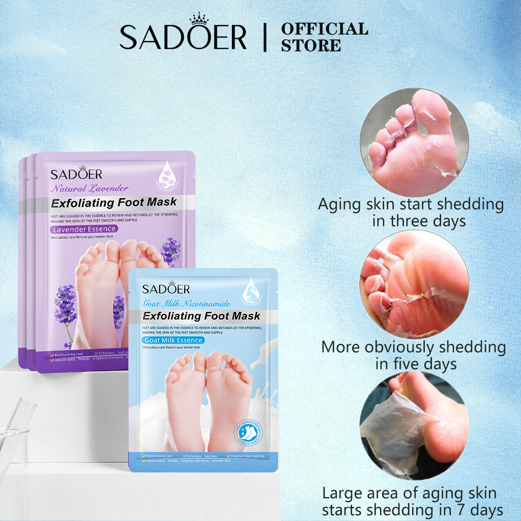 SADOER Foot Mask Foot Care Exfoliating Dead Skin Foot Mask Whitening ...