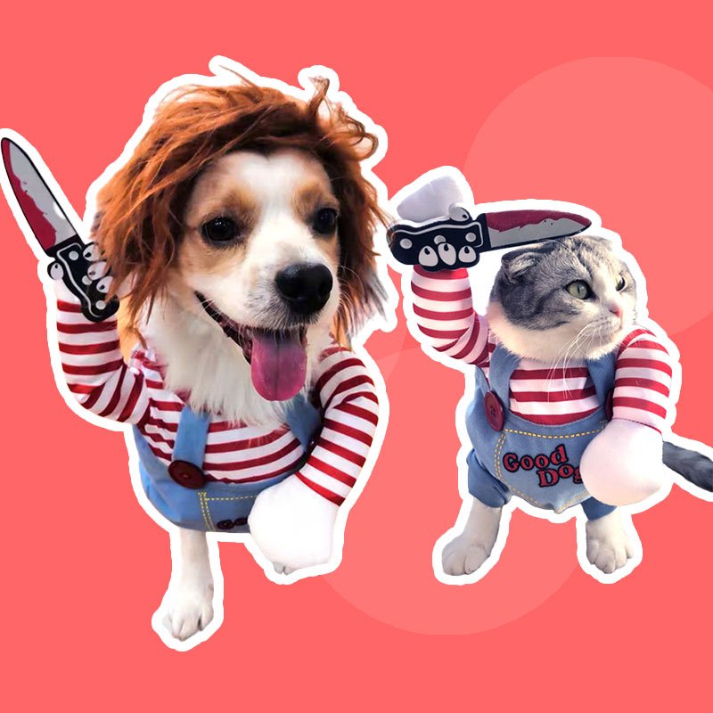 【Yuanzhs Pet】dog chucky costume dog outfit chuckie pet costume ...