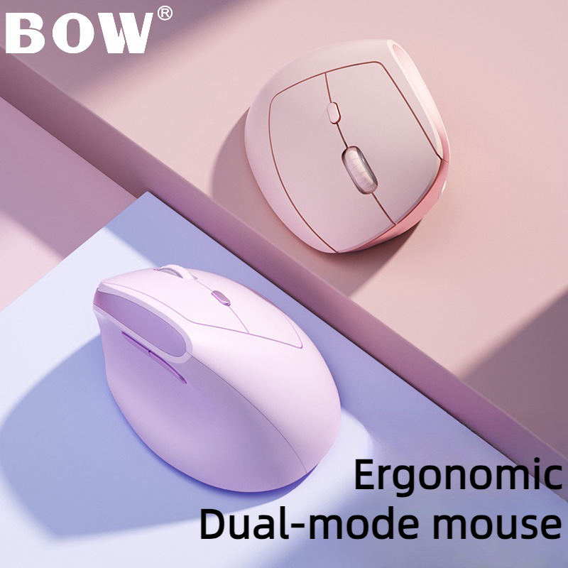 BOW MD190mini Ergonomic Mouse 2.4G Wireless and Bluetooth Dual-mode ...