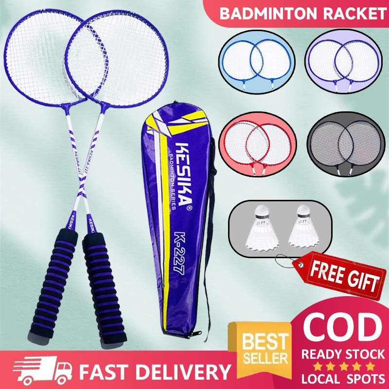 2PCS Badminton Racket Set Ultra Light Durable Beginners Student Sports ...