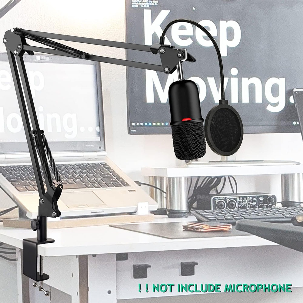 Upgraded Desktop Microphone Boom with Adjustable Microphone Cantilever ...