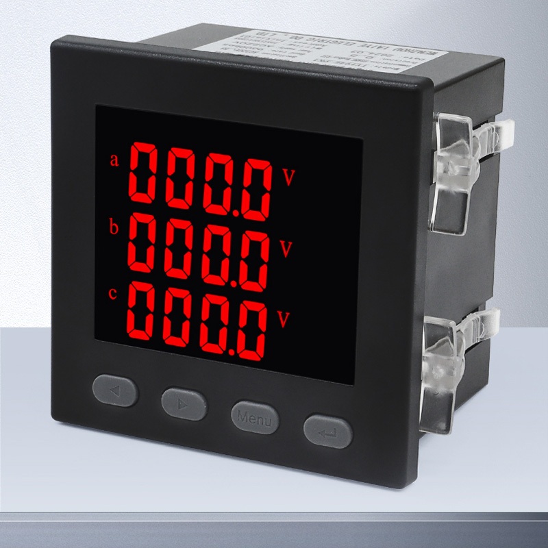 LED Three Phase Multifunctional Electricity Meter With RS485 AC220V 3P4W V A W kWh COS Hz Var ...