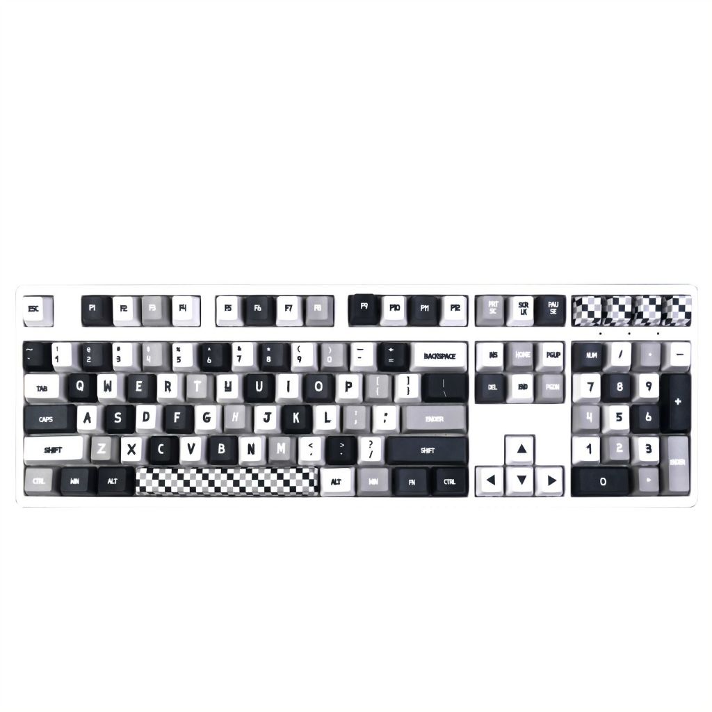 Black-white checkerboard Keycaps PBT Dye-sub OEM Profile Keycap Custom ...