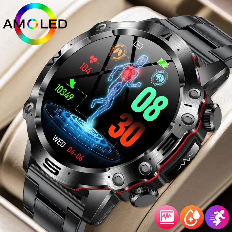 2024 New ET482 AMOLED Display ECG Smart Watch BMI Calculation Blood ...