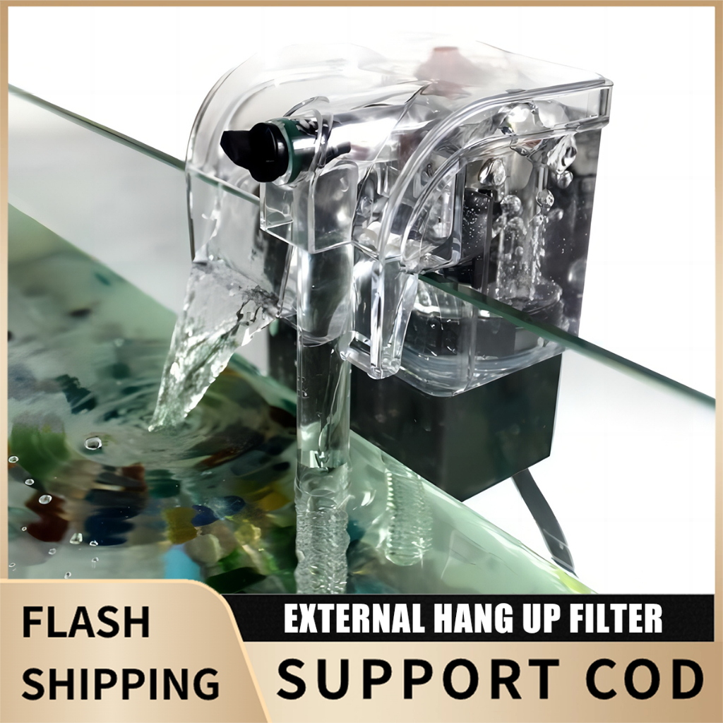 Aquarium Filter Waterfall Type Oxygen Pump External Hang Up Filter for ...