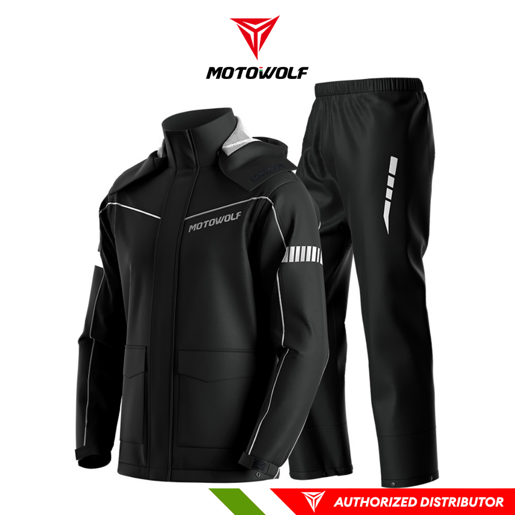 Motowolf Raincoat V3B -Improved Rainwear, Jacket Waterproof Windproof ...