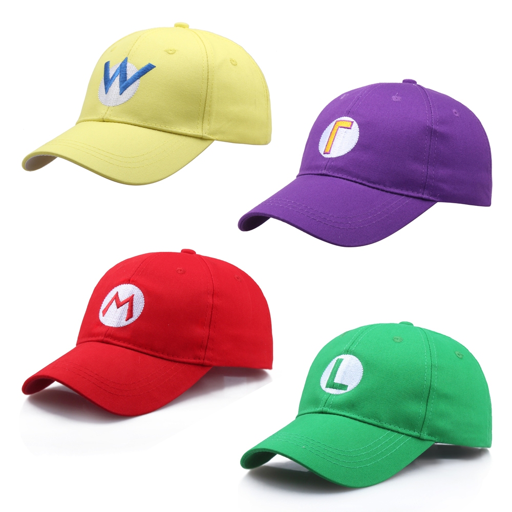 Super Mario Bros Cap Luigi Wario Waluigi Children’s Anime Game Figures ...