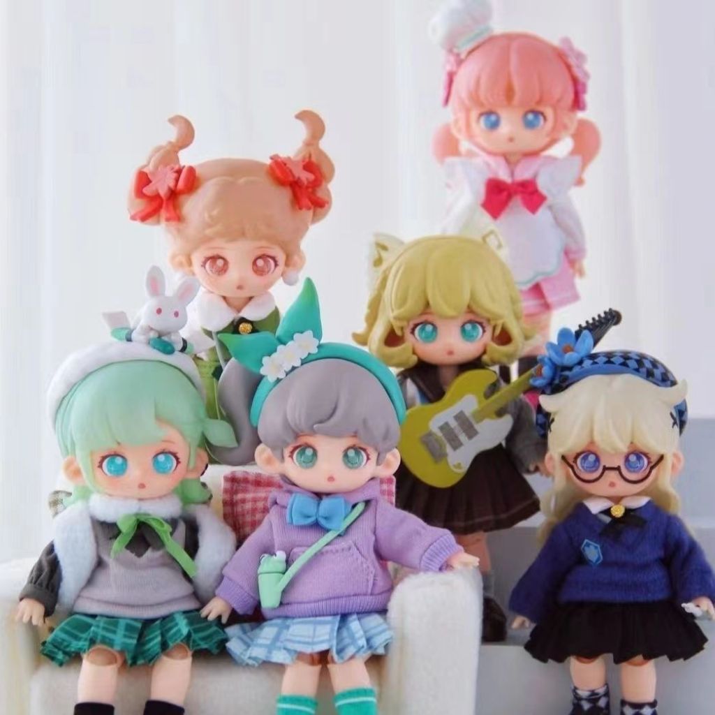 College Style 1/8 Bjd Doll Set 15cm Height Girls Genuine Blind Box Girl ...