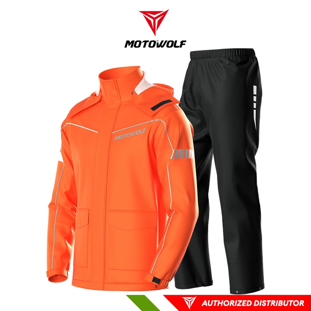 Motowolf Raincoat V3B -Improved Rainwear, Jacket Waterproof Windproof ...