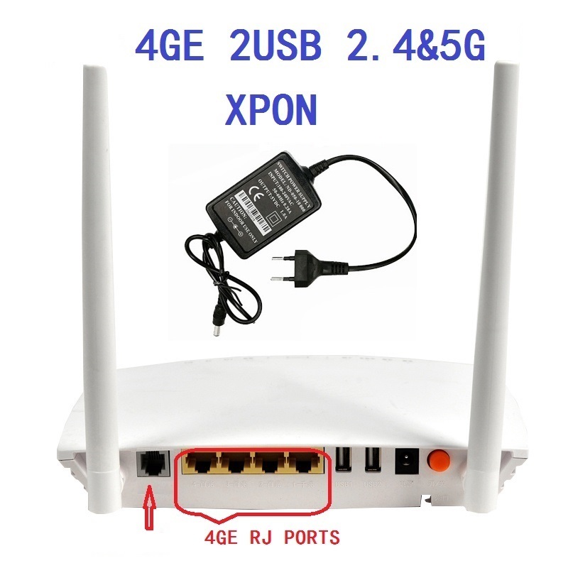 Dual Band 5G F670L ONT/ONU English Firmware 4GE+1tel+2usb 5G WIFI UN ...