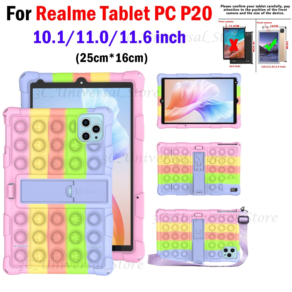For Realme Tablet PC P20 10.1 11.0 11.6 Tablet PC Soft Child Silicone Stand Cover Realme Tablet ...