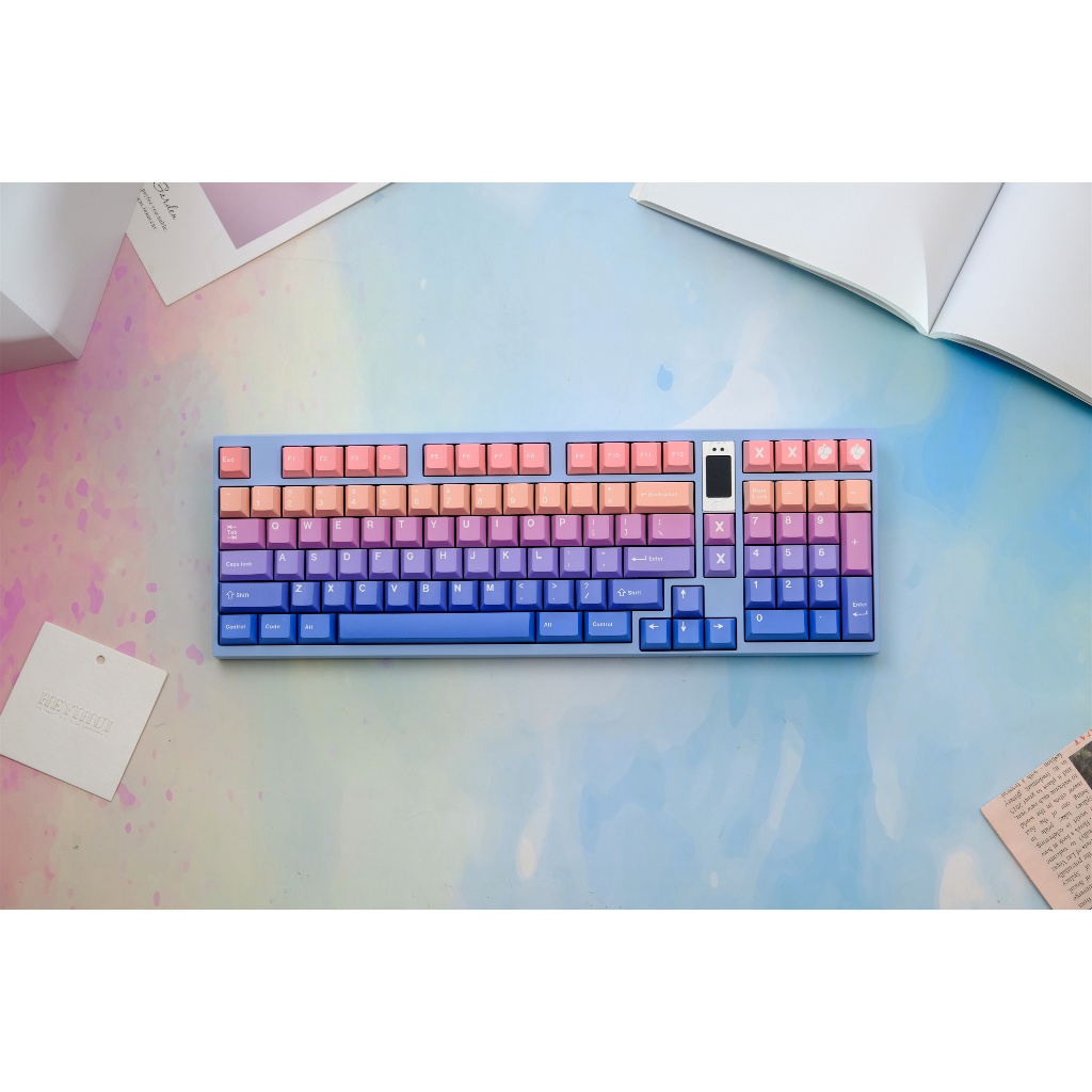 Star Moon Gradient Keycap 147 Keys PBT Material Cherry Profile DYE-SUB ...