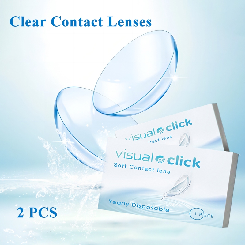 Visual Click Transparent Contact Lens Clear lenses Diopter Vision ...