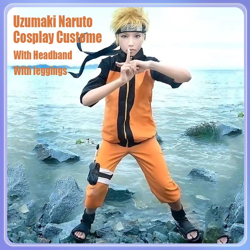 Uzumaki naruto custome for kids boy Naruto cosplay Costume Full set ...