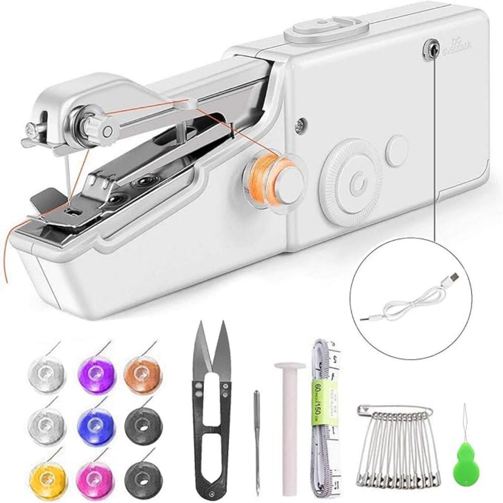 Handheld Mini Sewing Machine with Accessory Kit, Lightweight and Easy ...